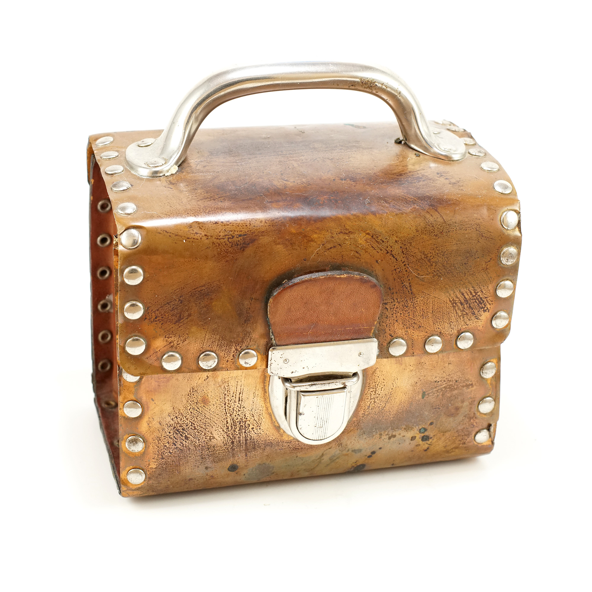 Unique Bespoke Leather and Copper Purse